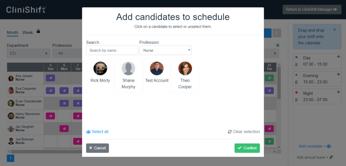 How to edit a schedule? - CliniShift