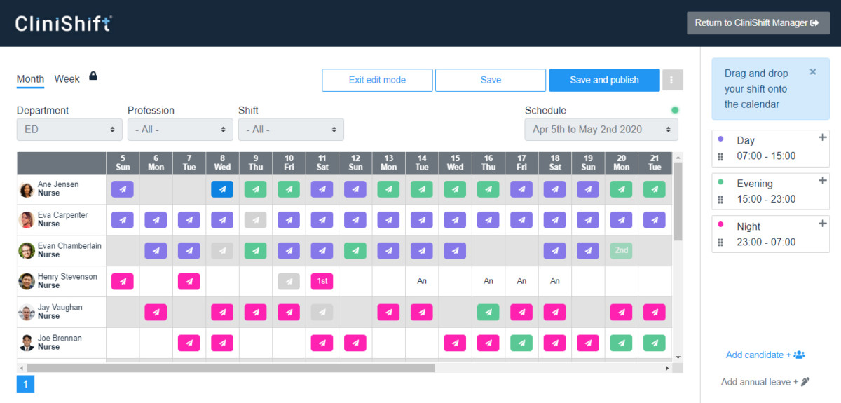 How to edit a schedule? - CliniShift