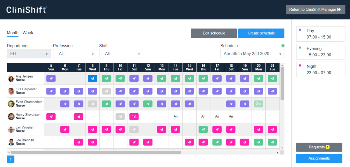 How to create a new schedule? - CliniShift